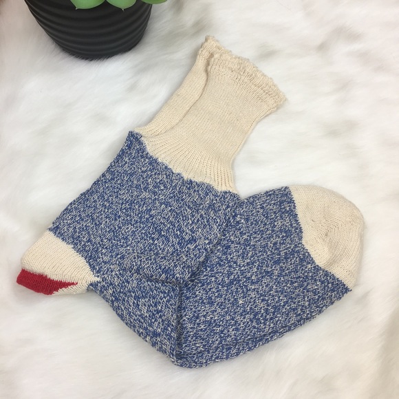 Vintage | Accessories | Vintage Red Heel Sock Monkey Rockford Socks ...